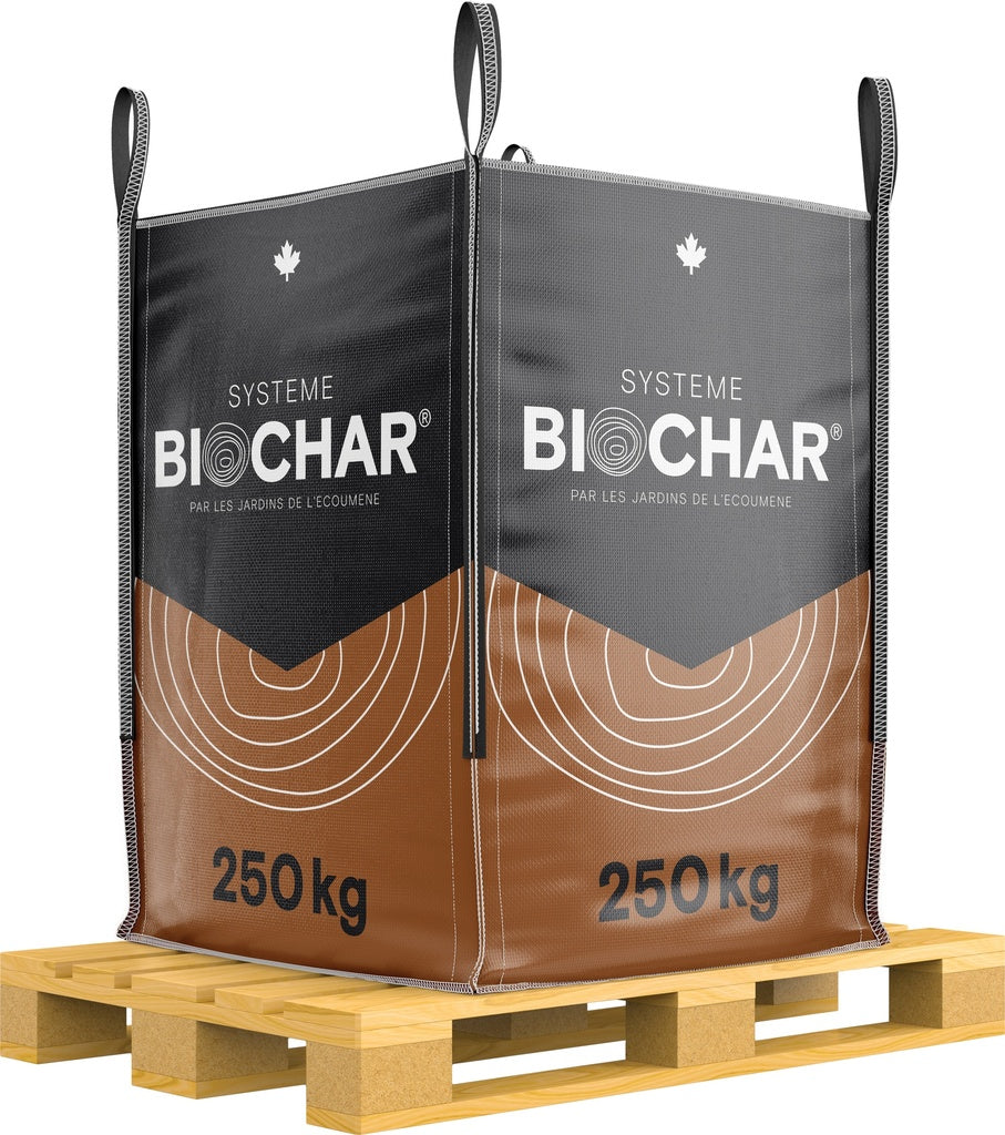 Biochar en big bag – Jardins de l'écoumène